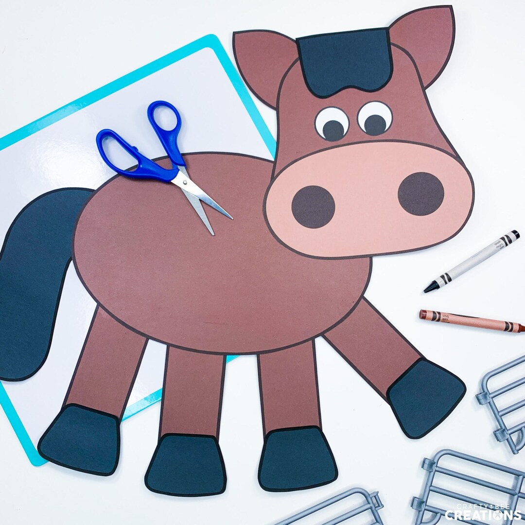 Horse Craft for Kids Horse Template Paper Horse Patterns - Etsy