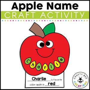 Apple Name Craft | Back to School Activity | Letter Recognition ...