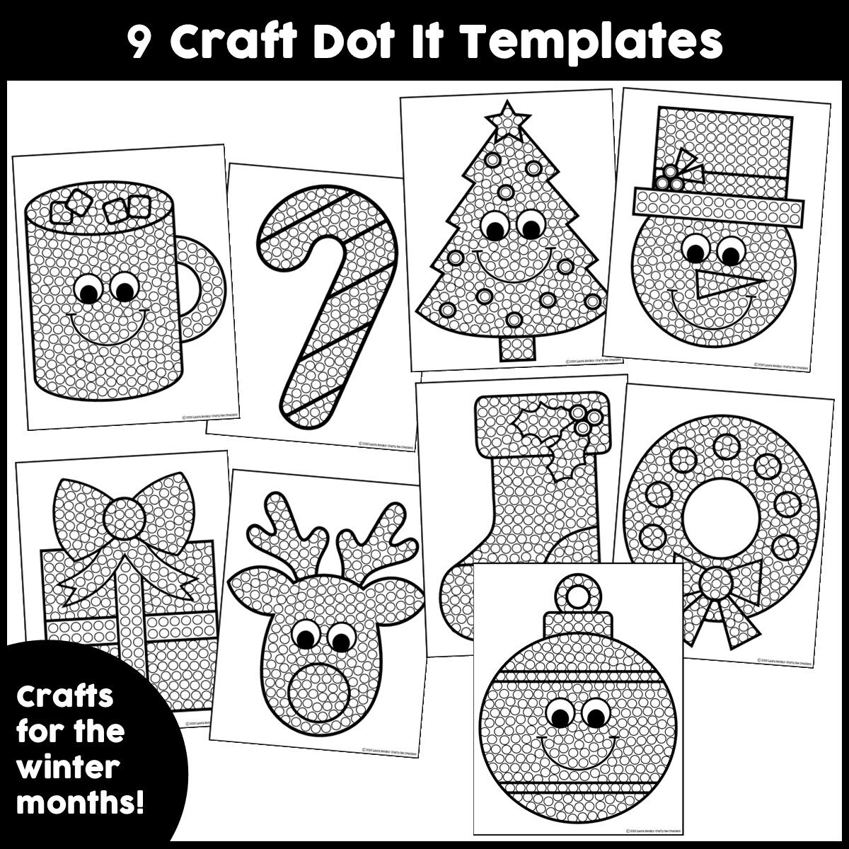 Winter Q Tip Painting Craft | Christmas Activity | Kindergarten ...