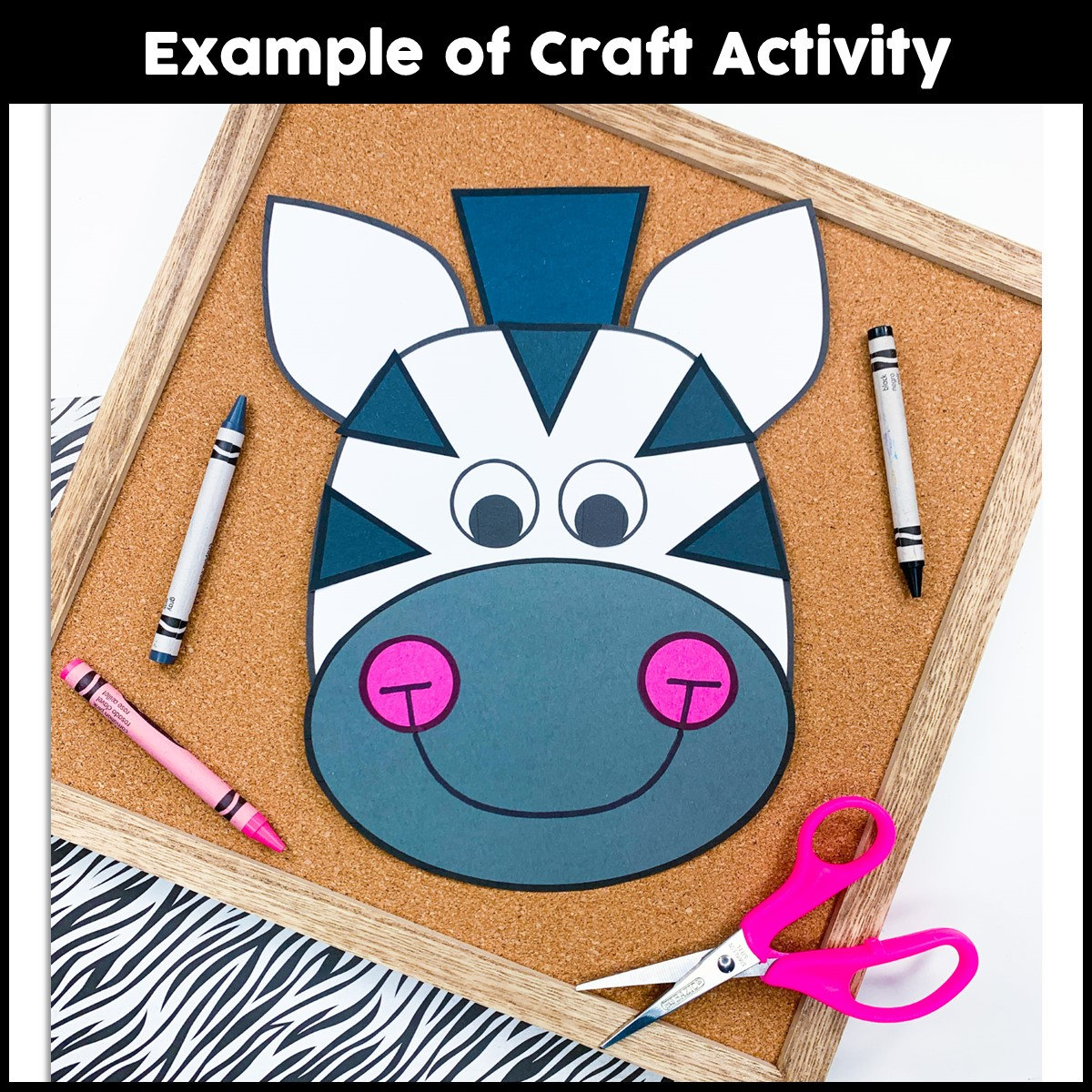 Zebra Craft Patterns | Zoo Animal Craft | Zoo Animal Activities ...
