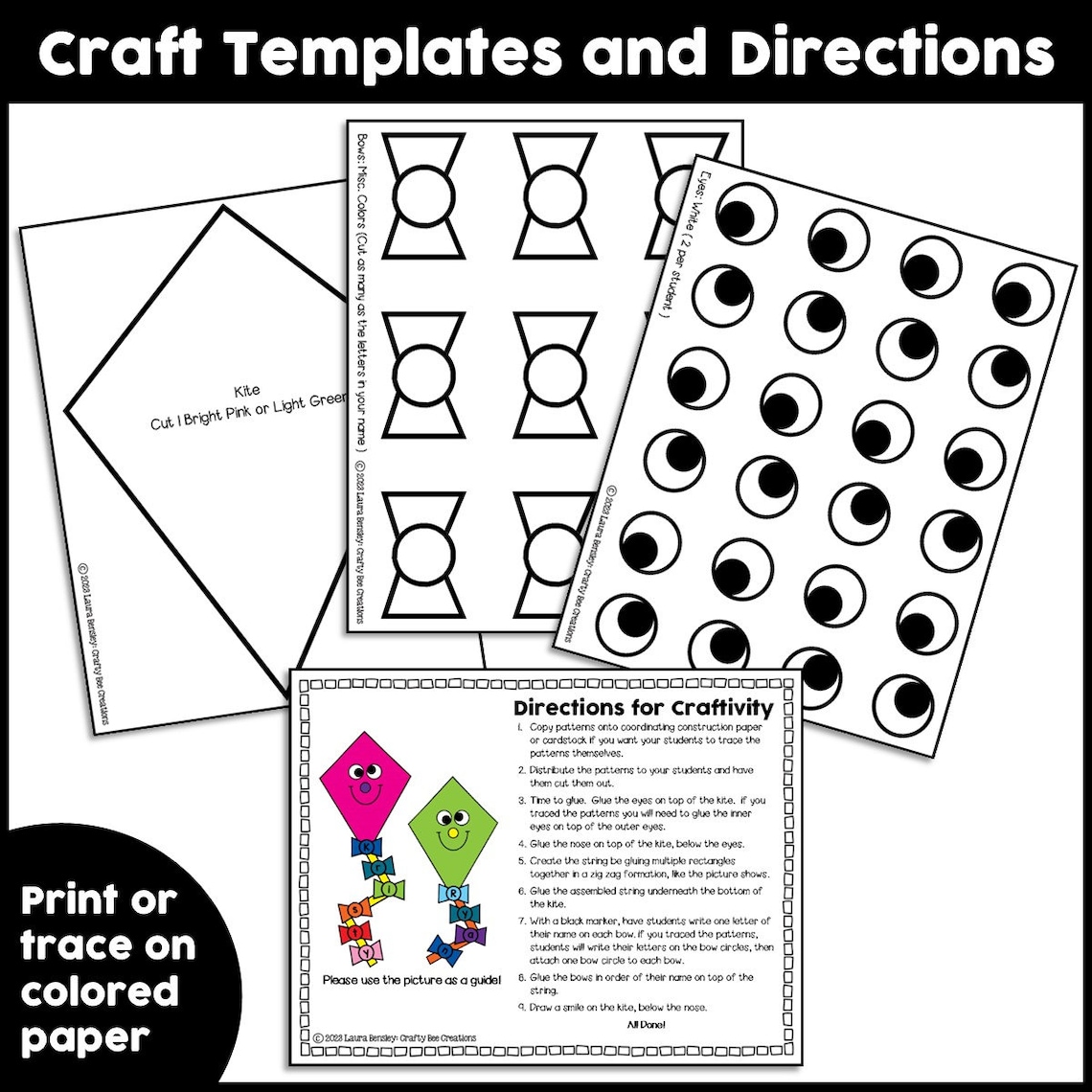 Kite Name Craft for Kids | Spring Activities | Summer | Kite Template ...
