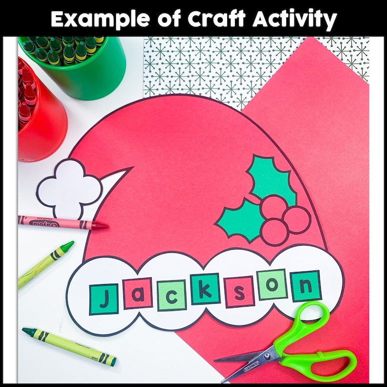 Santa Name Hat Craft | Santa Hat Template | Christmas Activities | Name ...