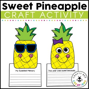 End of the Year Pineapple Craft | Bulletin Board Craftivity | Writing ...