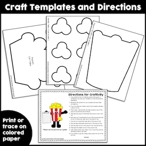 End of the Year Popcorn Craft | Bulletin Board Craftivity | Writing ...