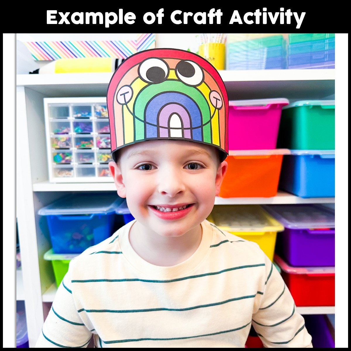 Rainbow Hat Craft | Spring | St Patrick's Day Activity | Kindergarten ...