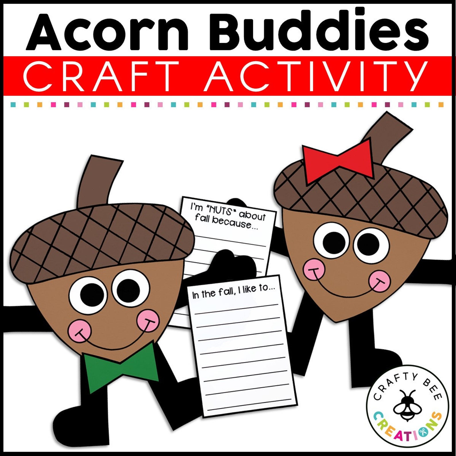 Fall Acorn Craft | Fall Activities | Fall Bulletin Board | Fall Writing ...