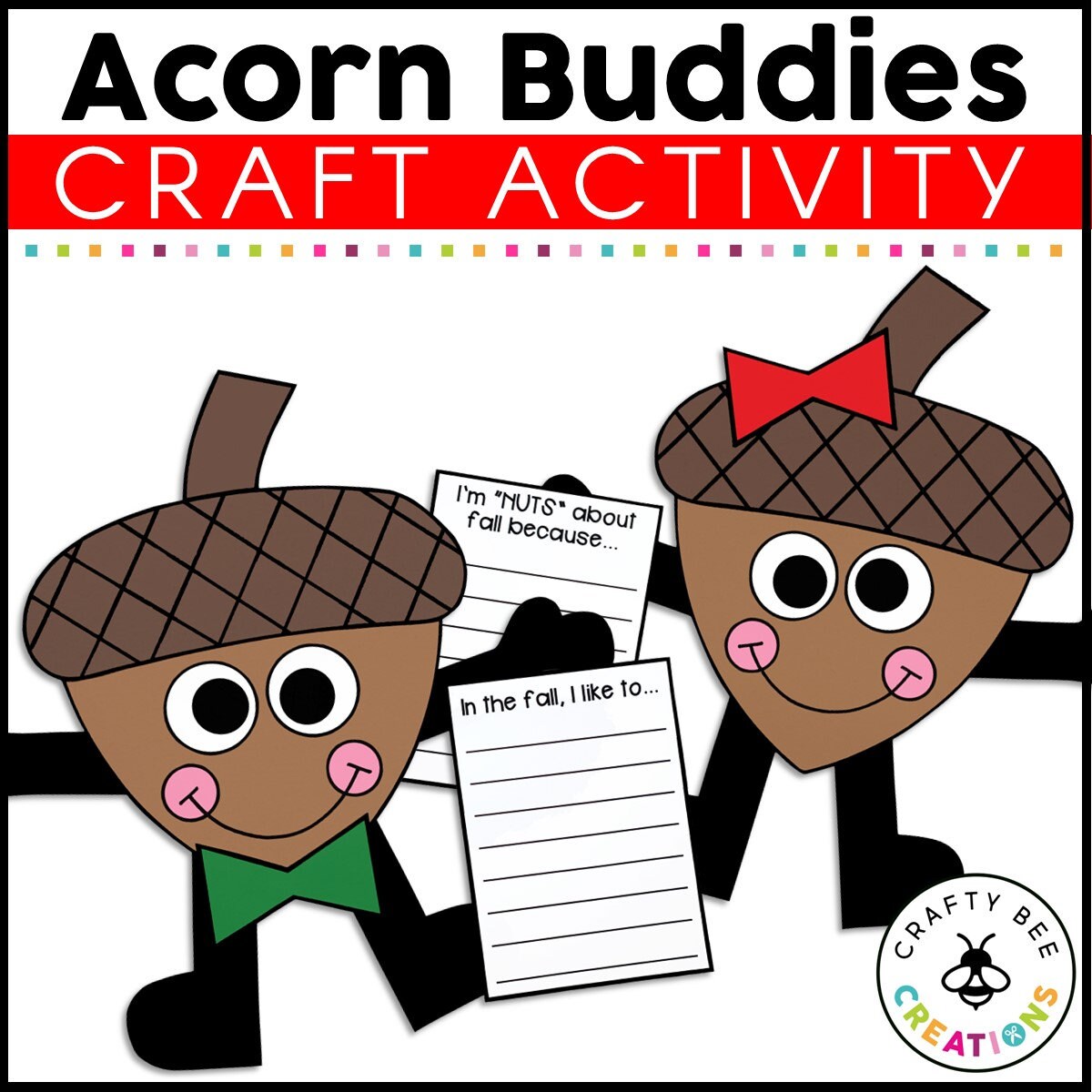 Fall Acorn Craft | Fall Activities | Fall Bulletin Board | Fall Writing ...