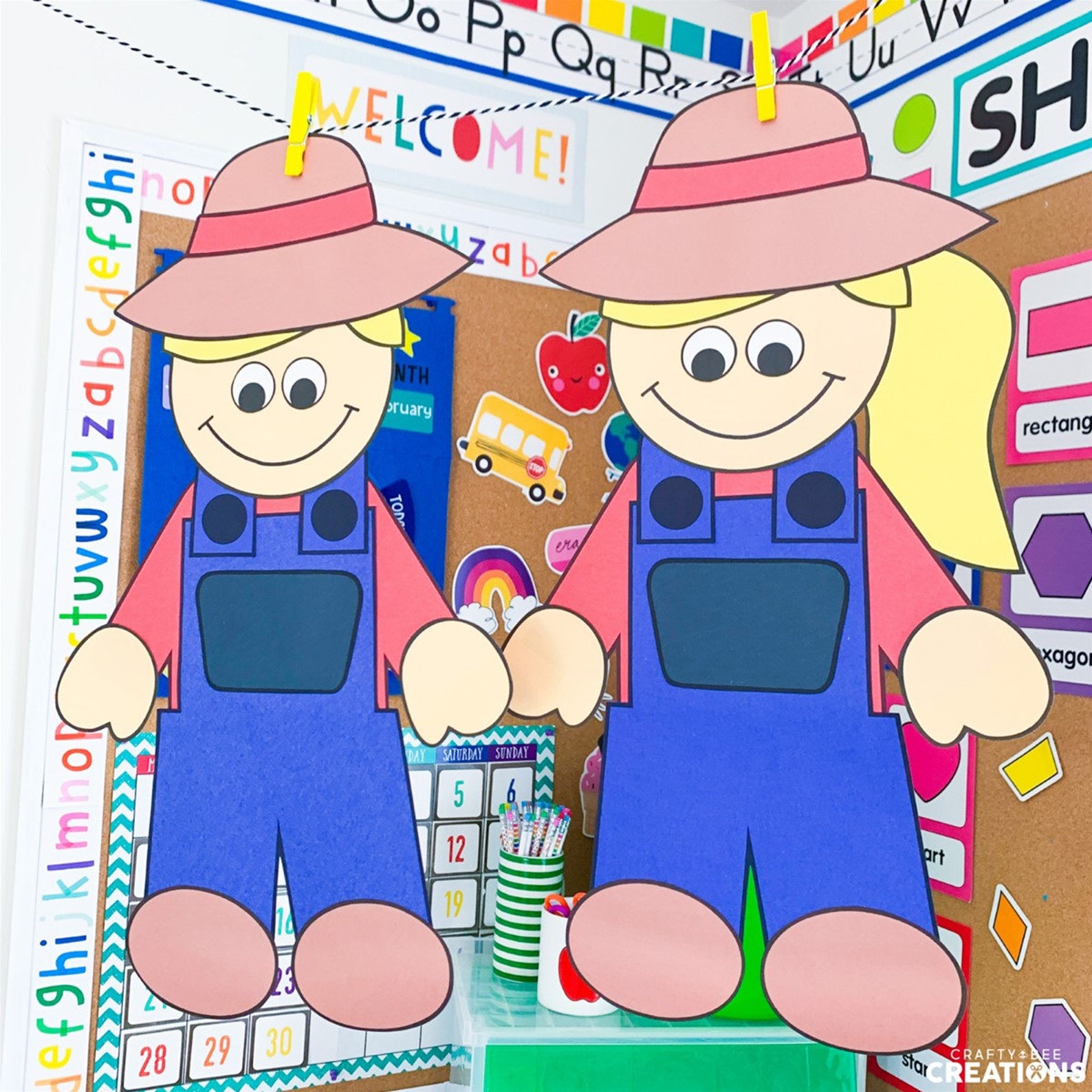 Farmer Craft for Kids | Farmer Template | Farmer Craft Patterns | Farm ...