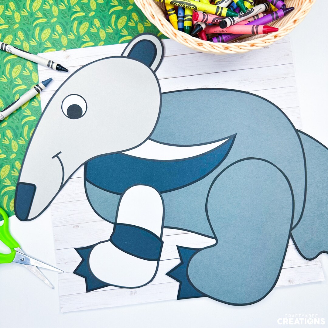 Anteater Craft | Rainforest | Jungle | Zoo Animals Craft Activities ...