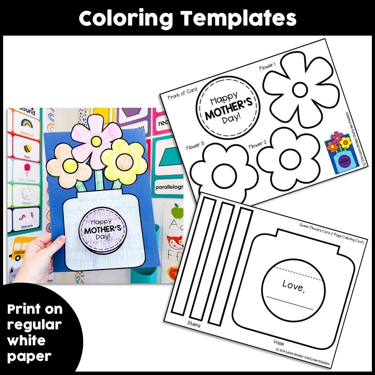 Mothers Day Card Art Craft May Writing Activities Gift Ideas ...