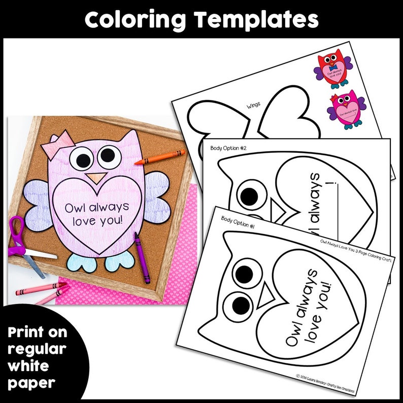 Valentines Day Owl Craft Patterns | Valentines Day Writing | Valentines ...
