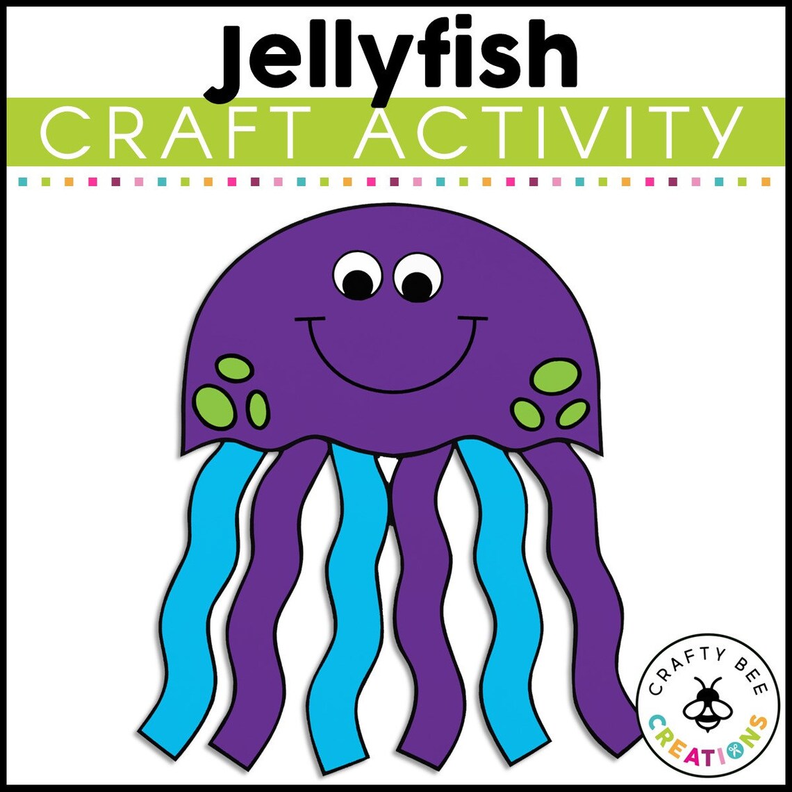 Jellyfish Craft Patterns | Ocean Animals Activity | Sea Life | Ocean ...