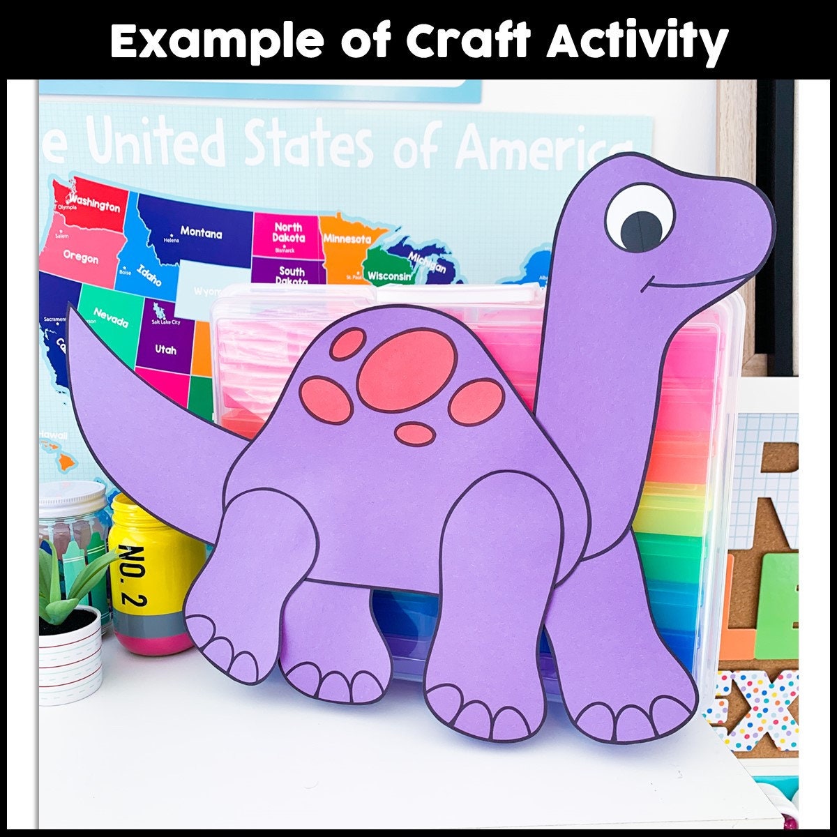 Dinosaur Craft for Kids | Brontosaurus Craft | Template | Dinosaur ...