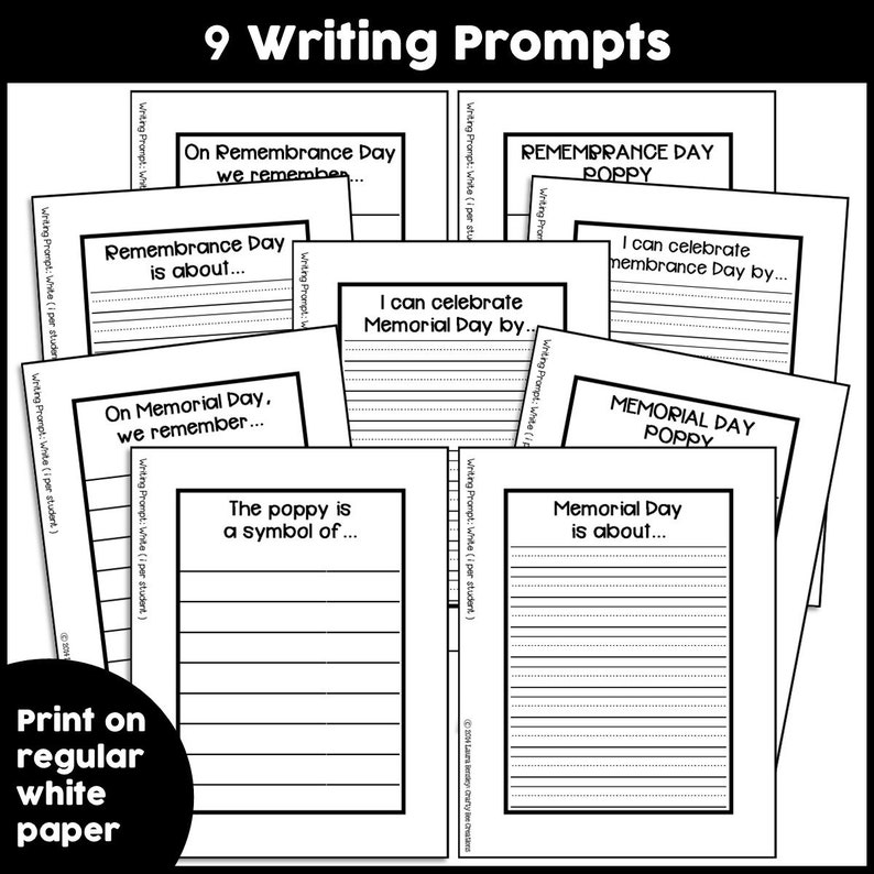 Memorial Day Craft Poppy Craft | Remembrance Day Craft | Anzac Day ...