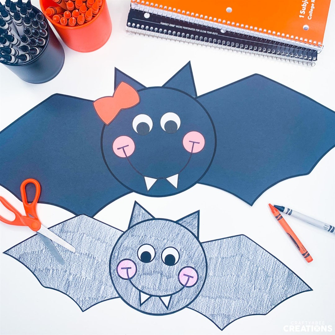 Bat Craft | Halloween Activities | Halloween Bulletin Board | Bat ...