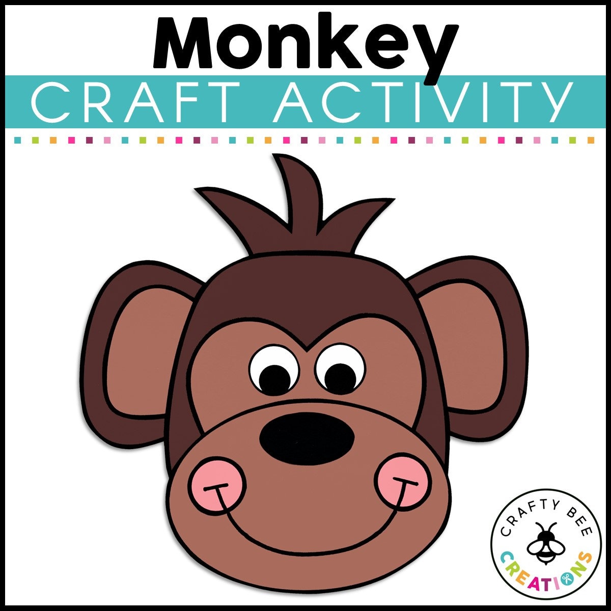 Monkey Craft Patterns | Zoo Animal Craft | Zoo Animal Activities ...
