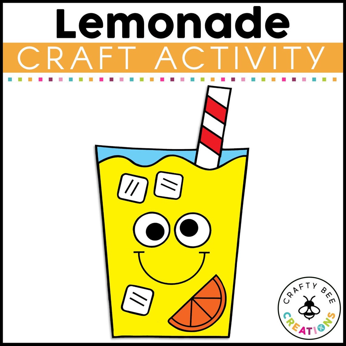 Lemonade Craft for Kids Template Pattern Summer Craft How to Make ...