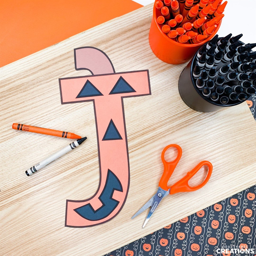 Letter J Craft Patterns | Jack-o-lantern Craft | Alphabet Crafts ...