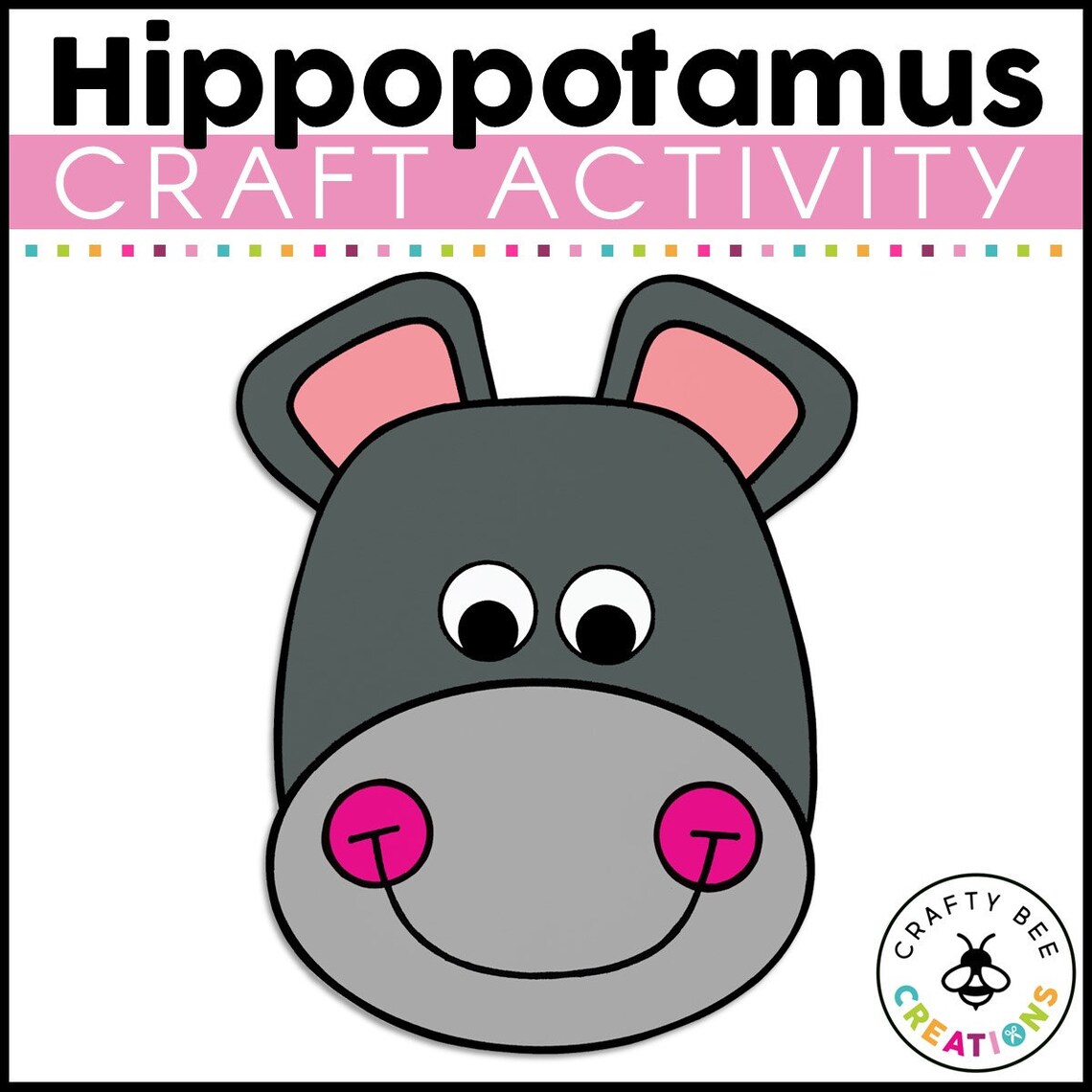 Hippo Craft Template Hippo Craft Patterns Zoo Animal Craft Patterns Kid ...