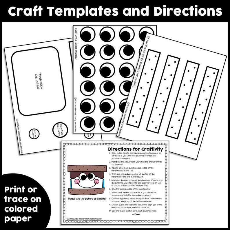 Smores Hat Craft for Kids | Hat Template | Hat Pattern | Camping ...