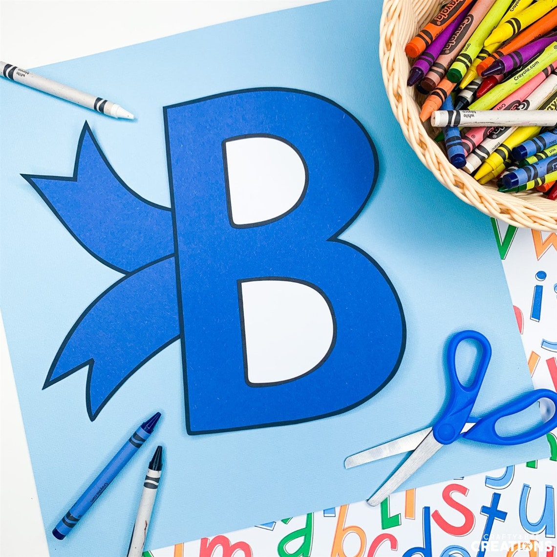 Letter B Craft Patterns Bow Craft Alphabet Crafts Uppercase Letter ...