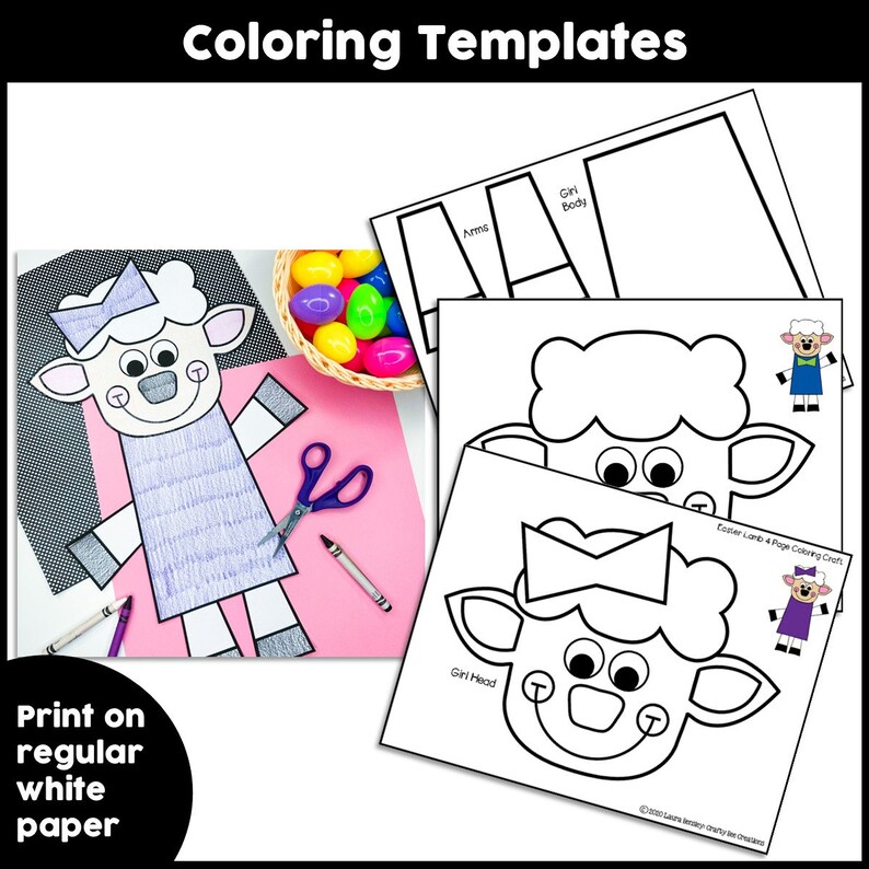 Easter Lamb Craft Pattern | Sheep Craft Pattern | Farm Animal ...