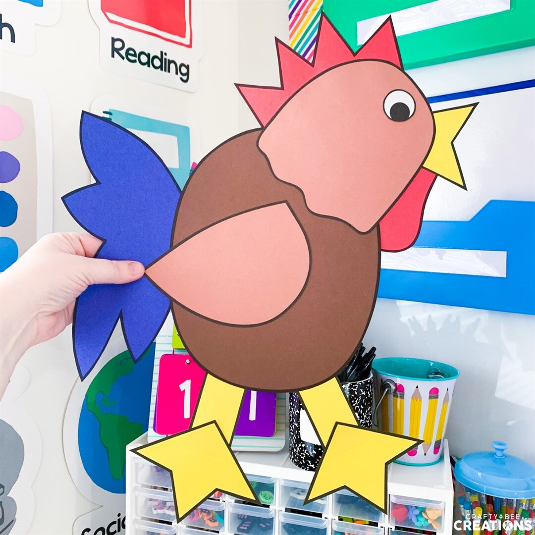 Rooster Craft Patterns | Crafts for Kids | Rooster Templates | Farm ...