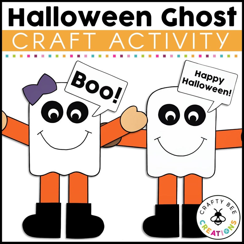 Halloween Ghost Craft | Halloween Activities | October Crafts ...