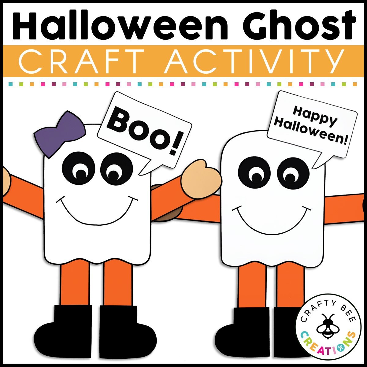 Halloween Ghost Craft | Halloween Activities | October Crafts ...