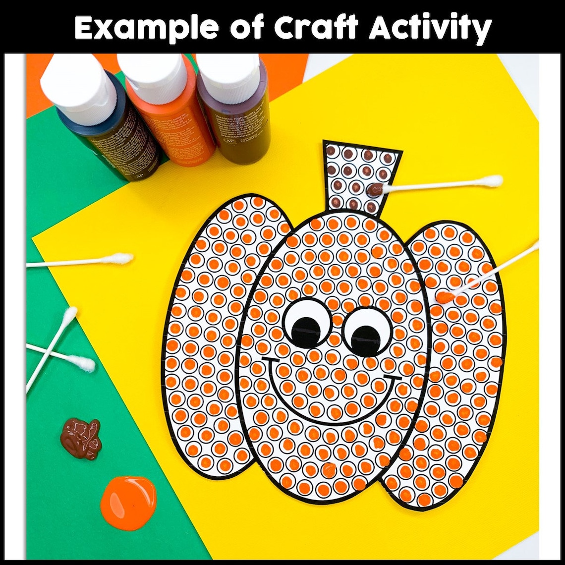Fall Q Tip Painting Craft | Fine Motor Activities | Kindergarten ...