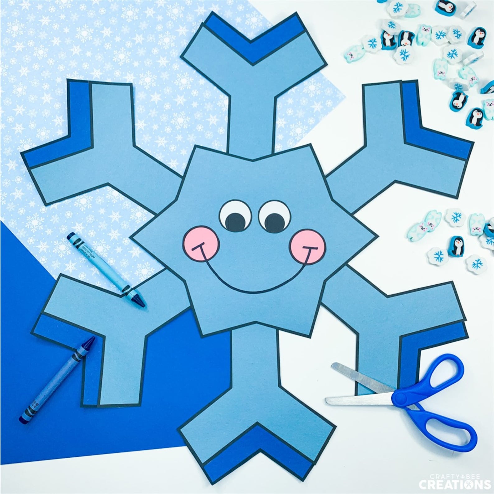 Snowflake Craft | How to Make a Snowflake Craft Template | Snowflake ...