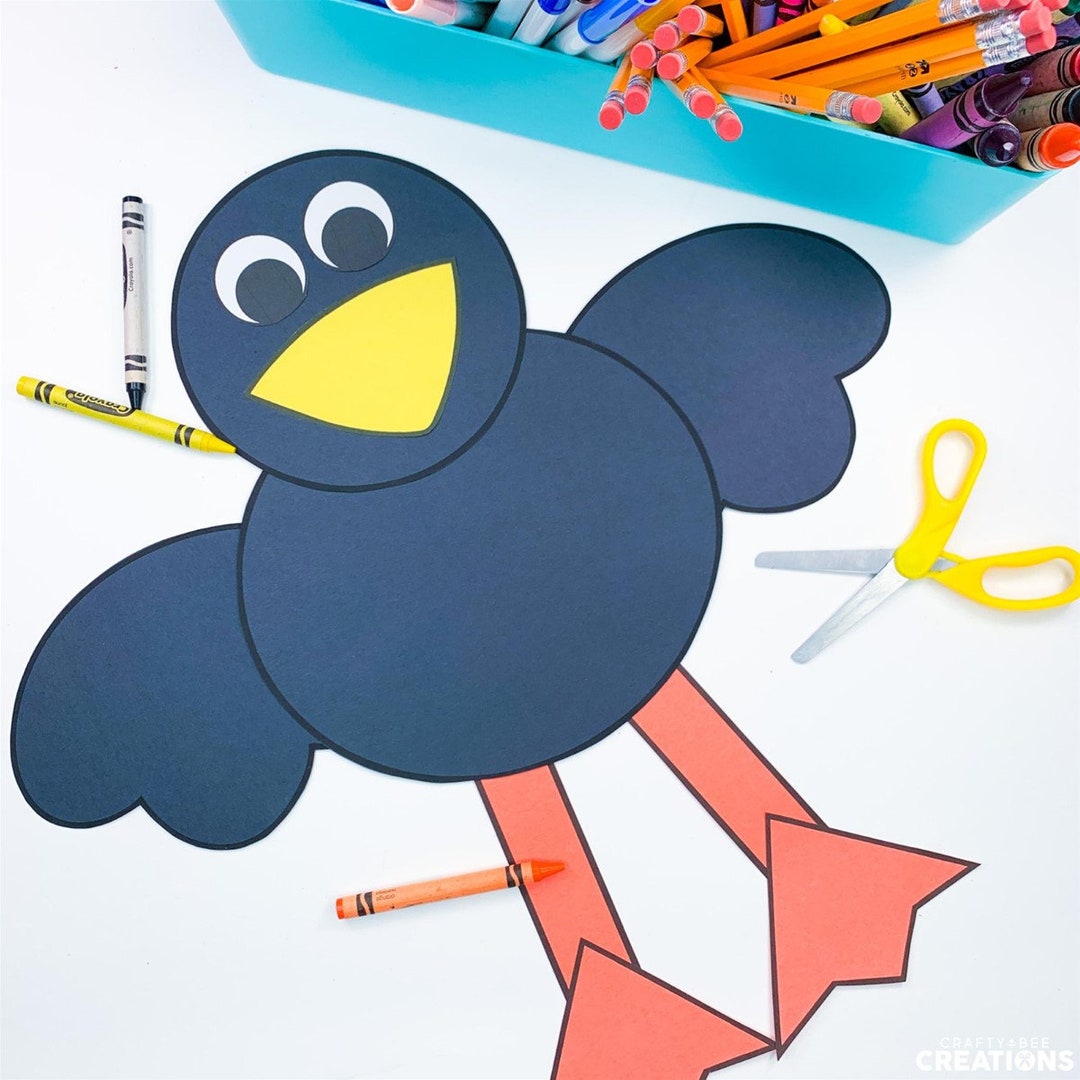 Crow Craft | Fall Craft Activity | Fall Activities | Fall Bulletin ...