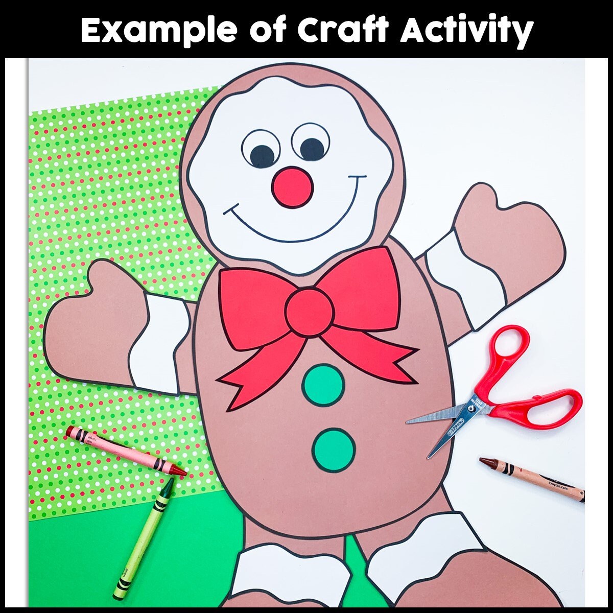 Gingerbread Man Craft Gingerbread Man Activities Christmas - Etsy