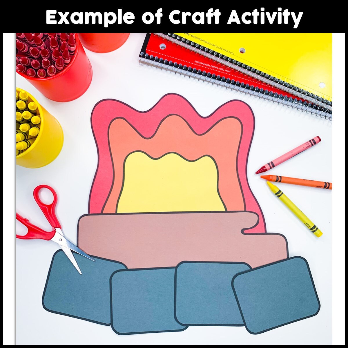 Camping Craft for Kids Fire Pit Craft Fire Pit Template Fire Pit ...