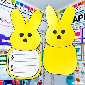 Easter Peep Craft Template | Acrostic Poem Activity | Spring Bulletin ...