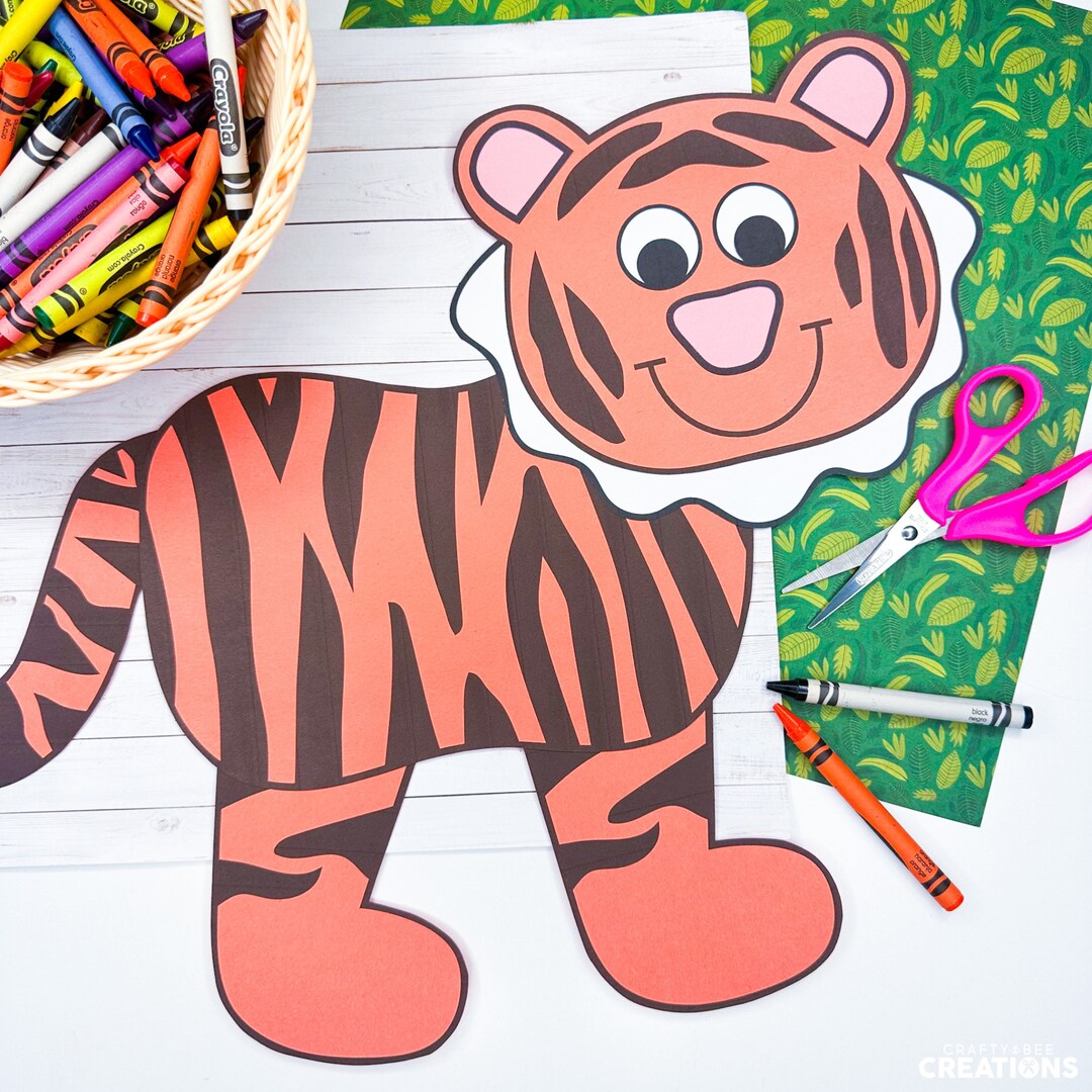 Tiger Craft | Rainforest | Jungle | Zoo Animals Craft Activities ...