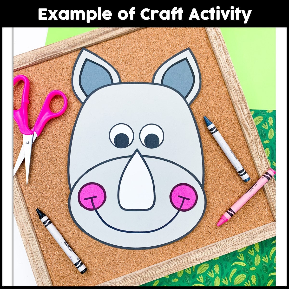 Rhino Craft Patterns | Zoo Animal Craft | Zoo Animal Activities ...