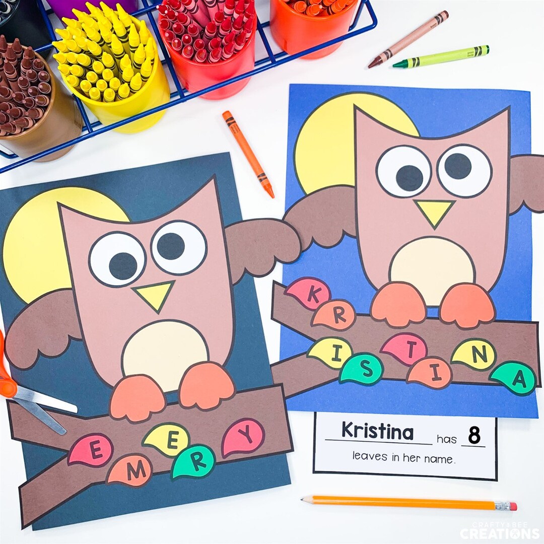 Owl Name Craft | Fall Craft Activity | Fall Activities | Owl Moon | Owl ...