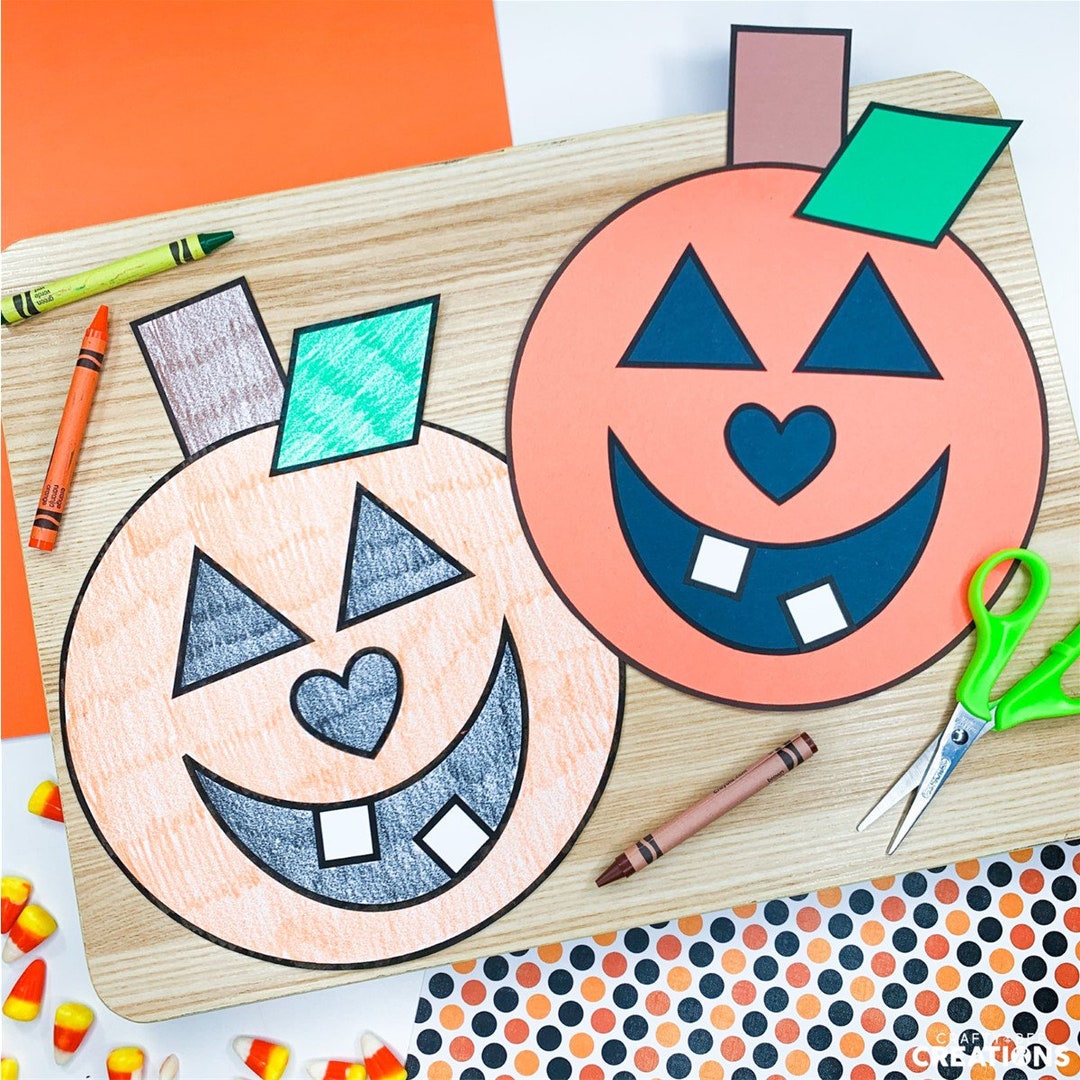 Pumpkin Craft | Shape Craft Activity| Halloween Activities | Halloween ...