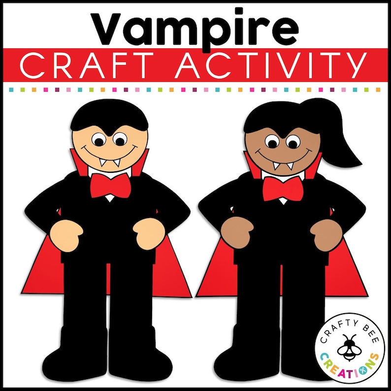 Vampire Craft Halloween Craft Halloween Activities - Etsy