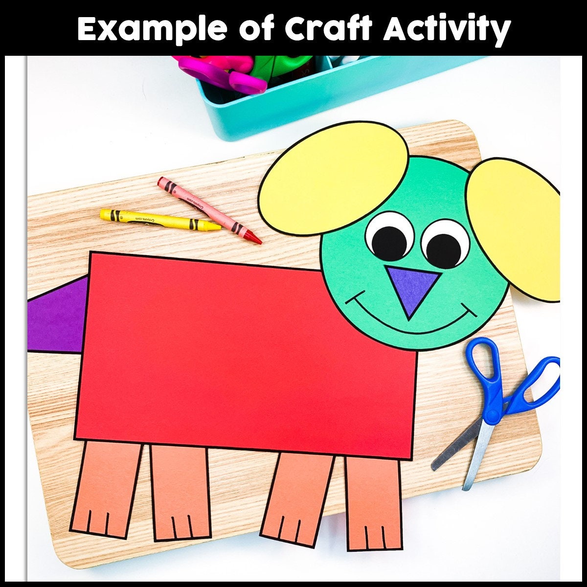 Shape Animal Craft Patterns | Dog Craft | Shape Activities | 2D Shapes ...