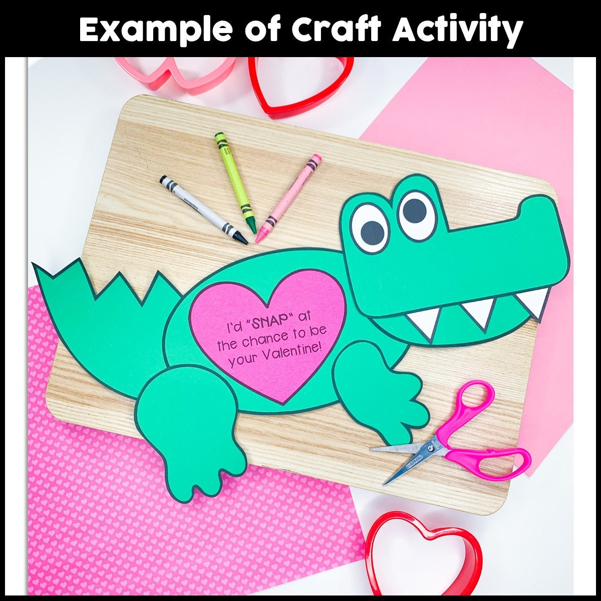 Valentines Day Alligator Craft Patterns Valentines Day Activities ...