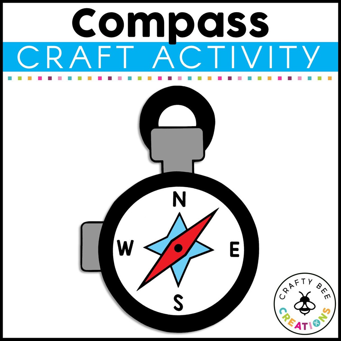 Camping Craft for Kids | Compass Template | Compass Pattern | Compass ...