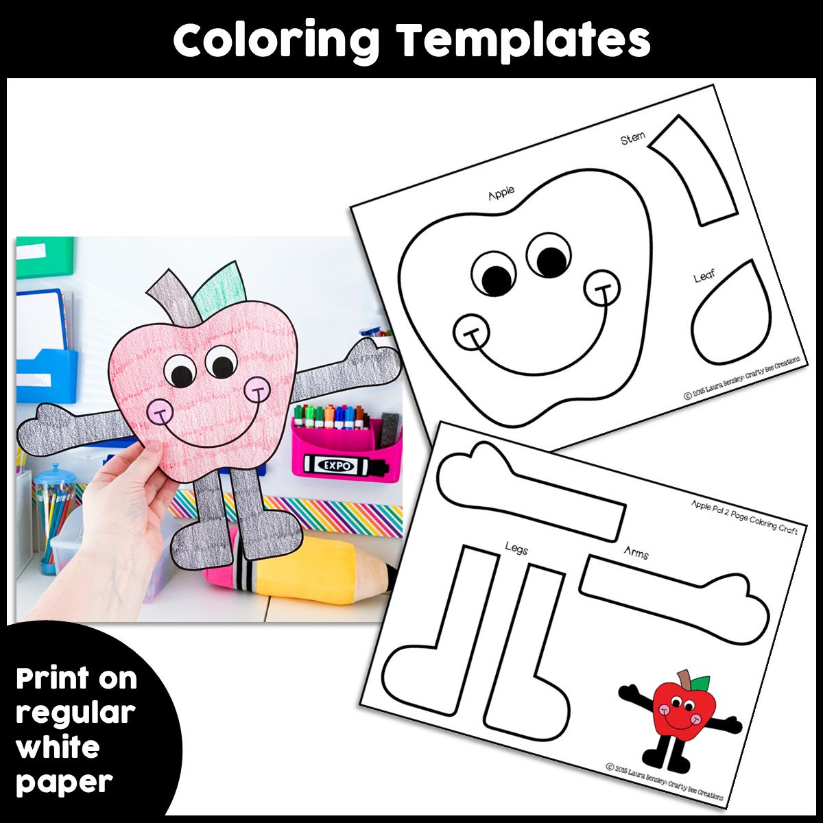 Apple Craft | Apple Activities | Fall Activity | Back to School ...