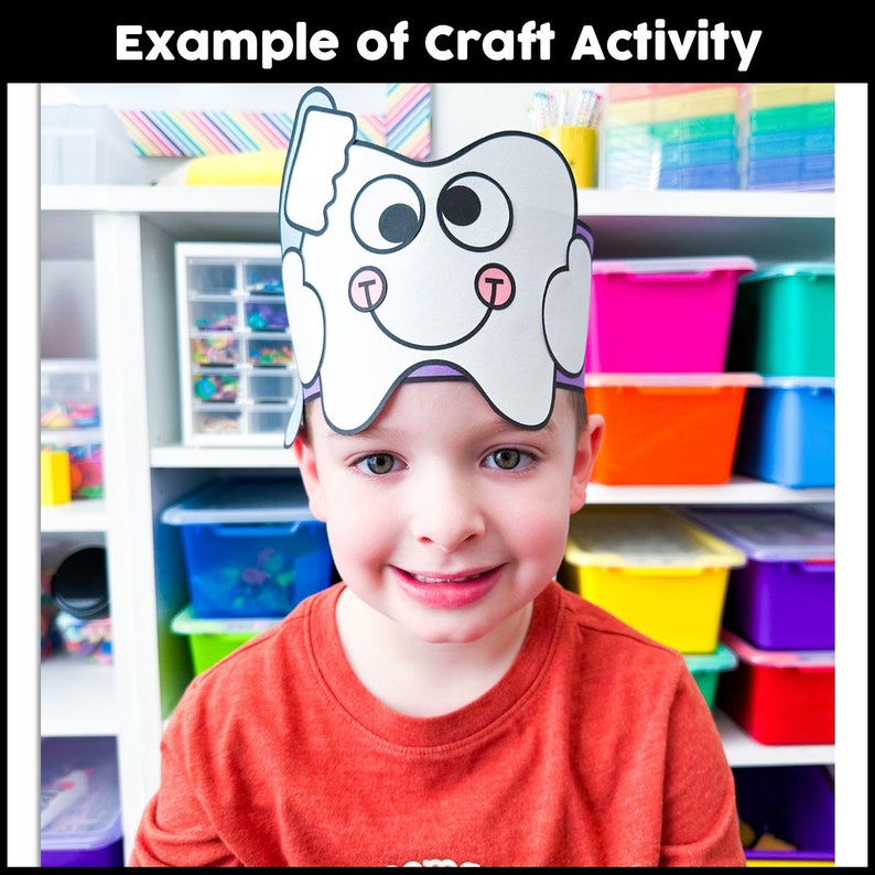 Tooth Hat Craft | Brushing Teeth Activities | Dental Health Month ...