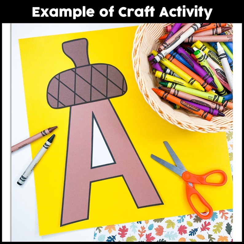 Letter A Craft Patterns Acorn Craft Alphabet Crafts Uppercase Letter ...