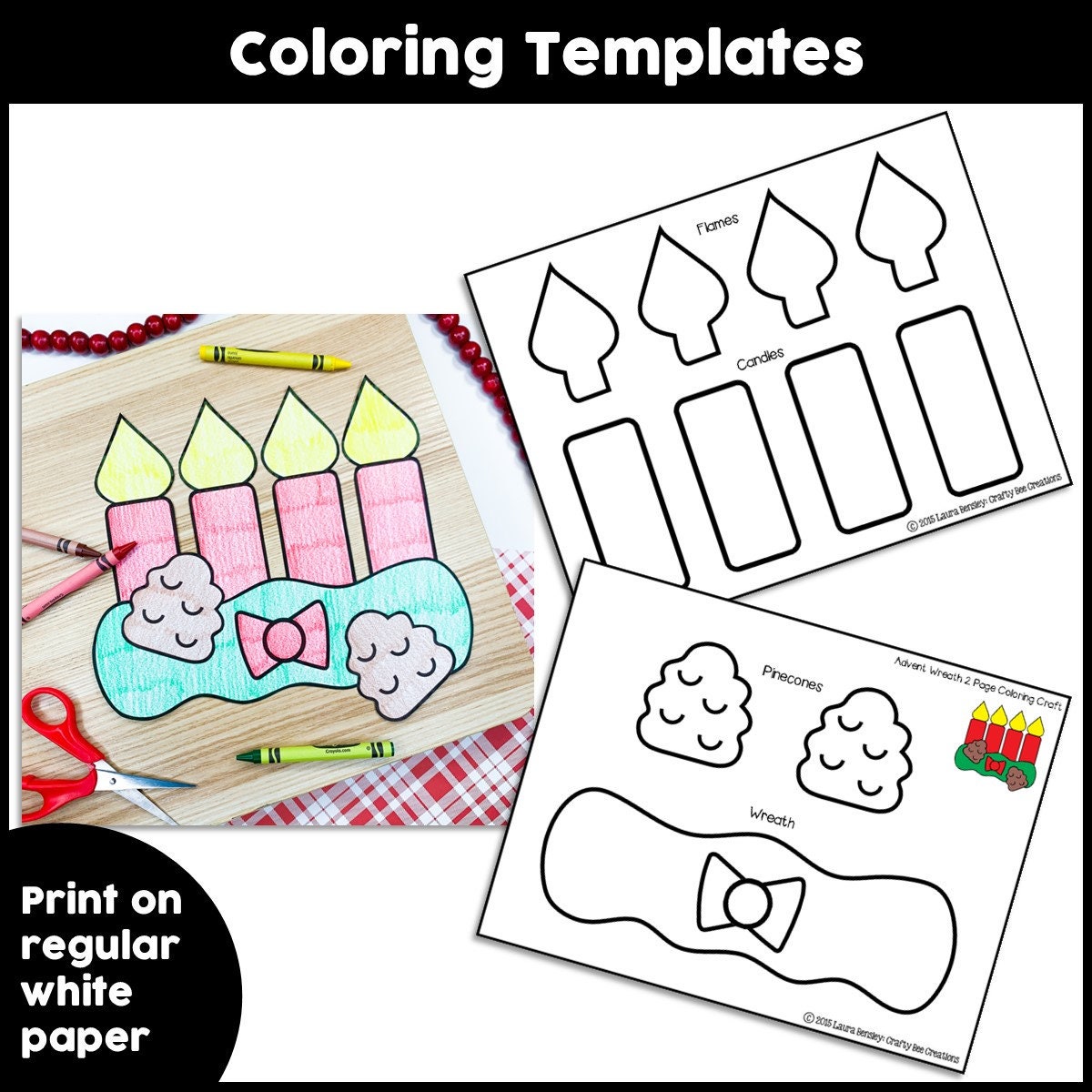 Advent Wreath Craft | Holidays Around the World Craft | Christmas ...