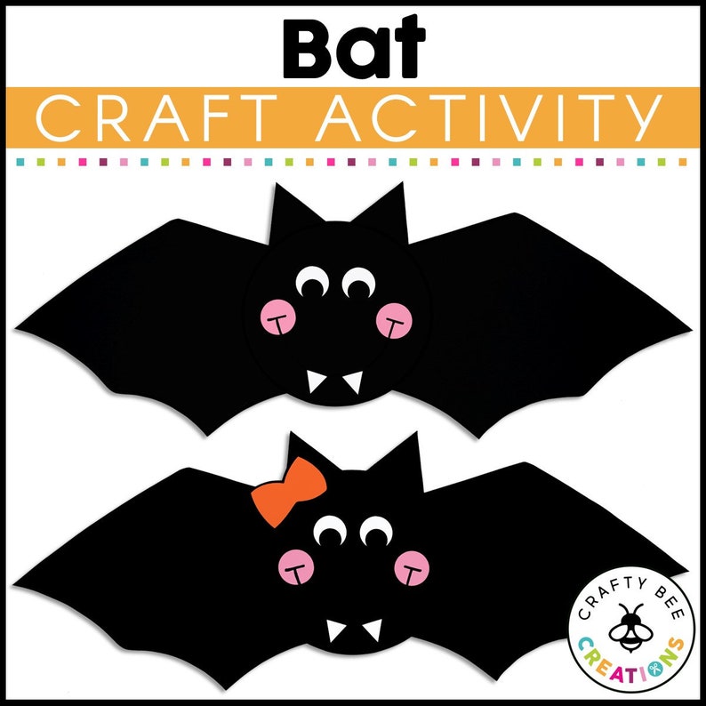 Bat Craft | Halloween Activities | Halloween Bulletin Board | Bat ...