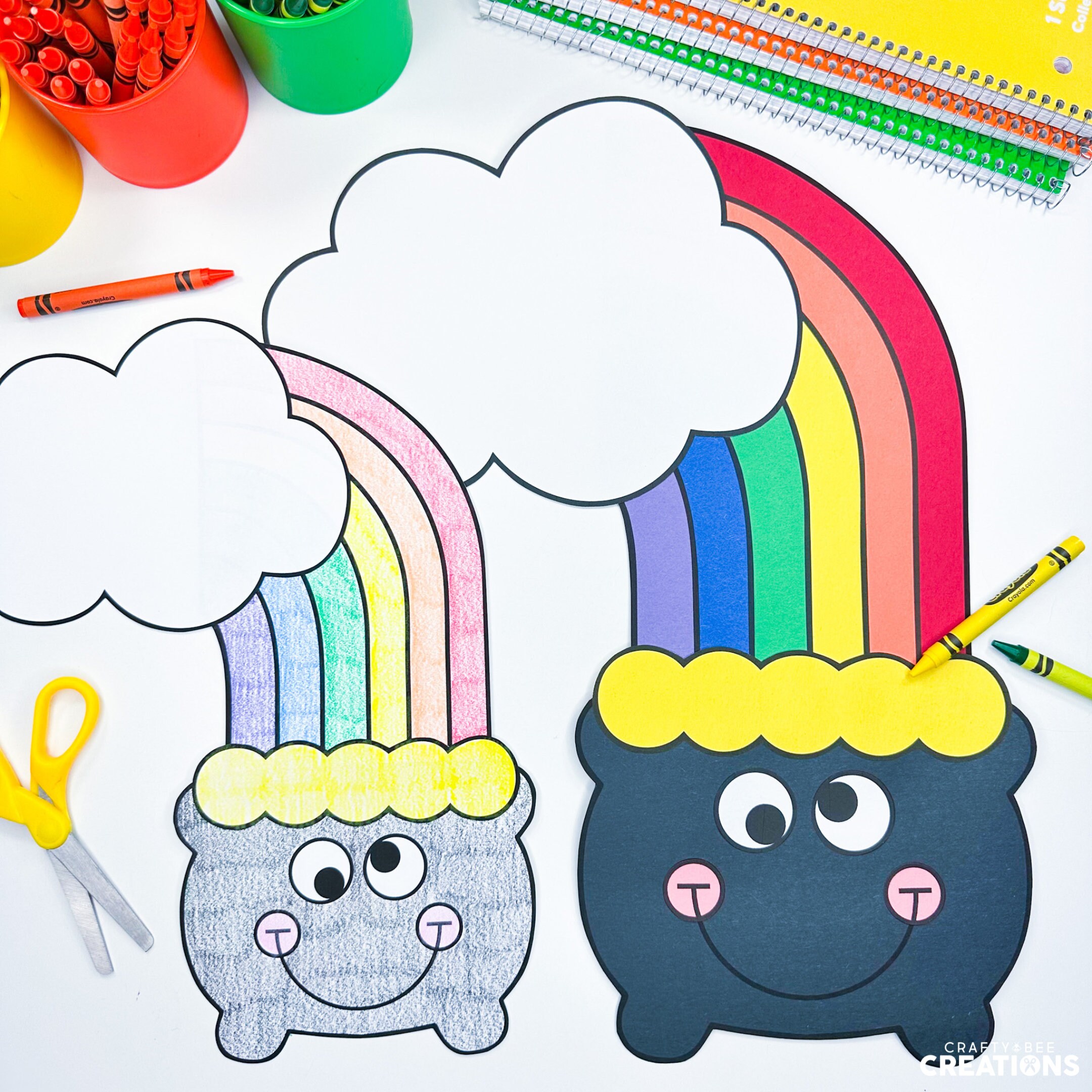 Pot of Gold Craft Rainbow St Patricks Day Activities Kindergarten March ...