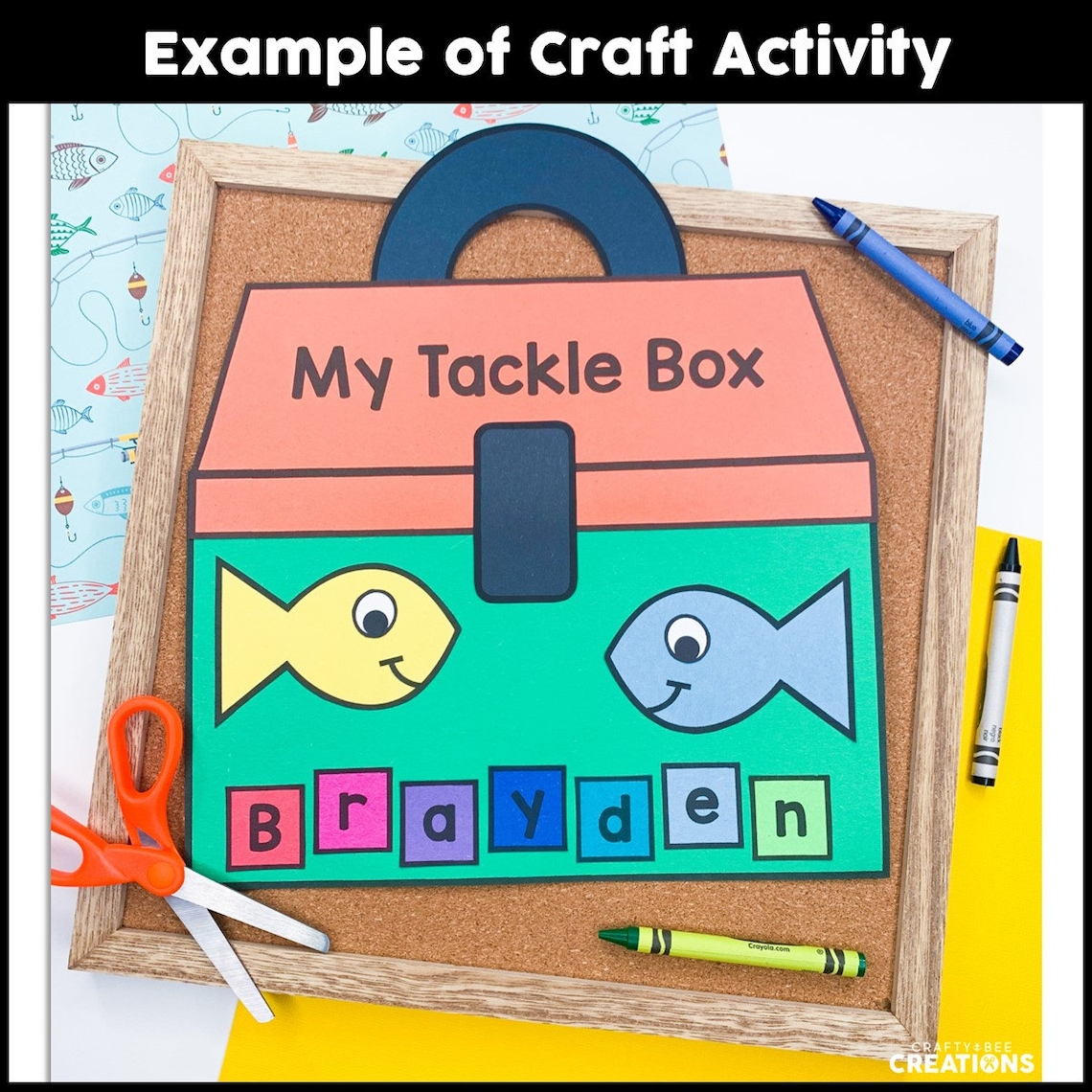 Camping Craft for Kids Tackle Box Name Craft Camping Theme - Etsy